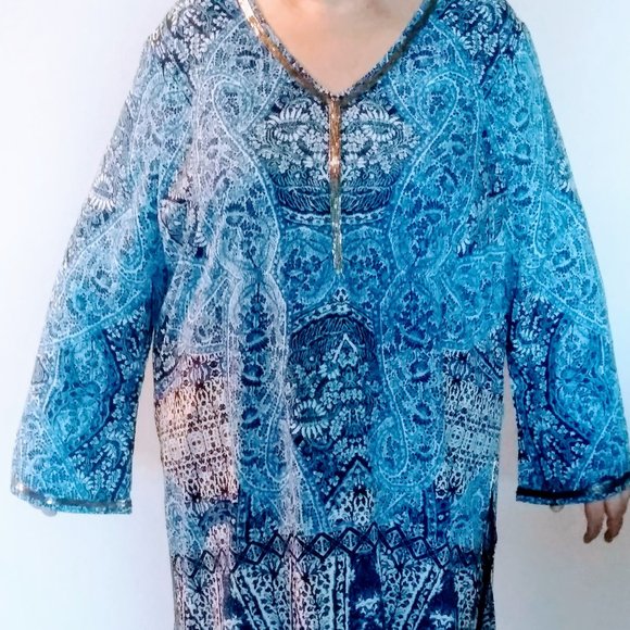 Roaman's | Tops | Roamans Bead Embellished Mega Tunic 3w | Poshmark